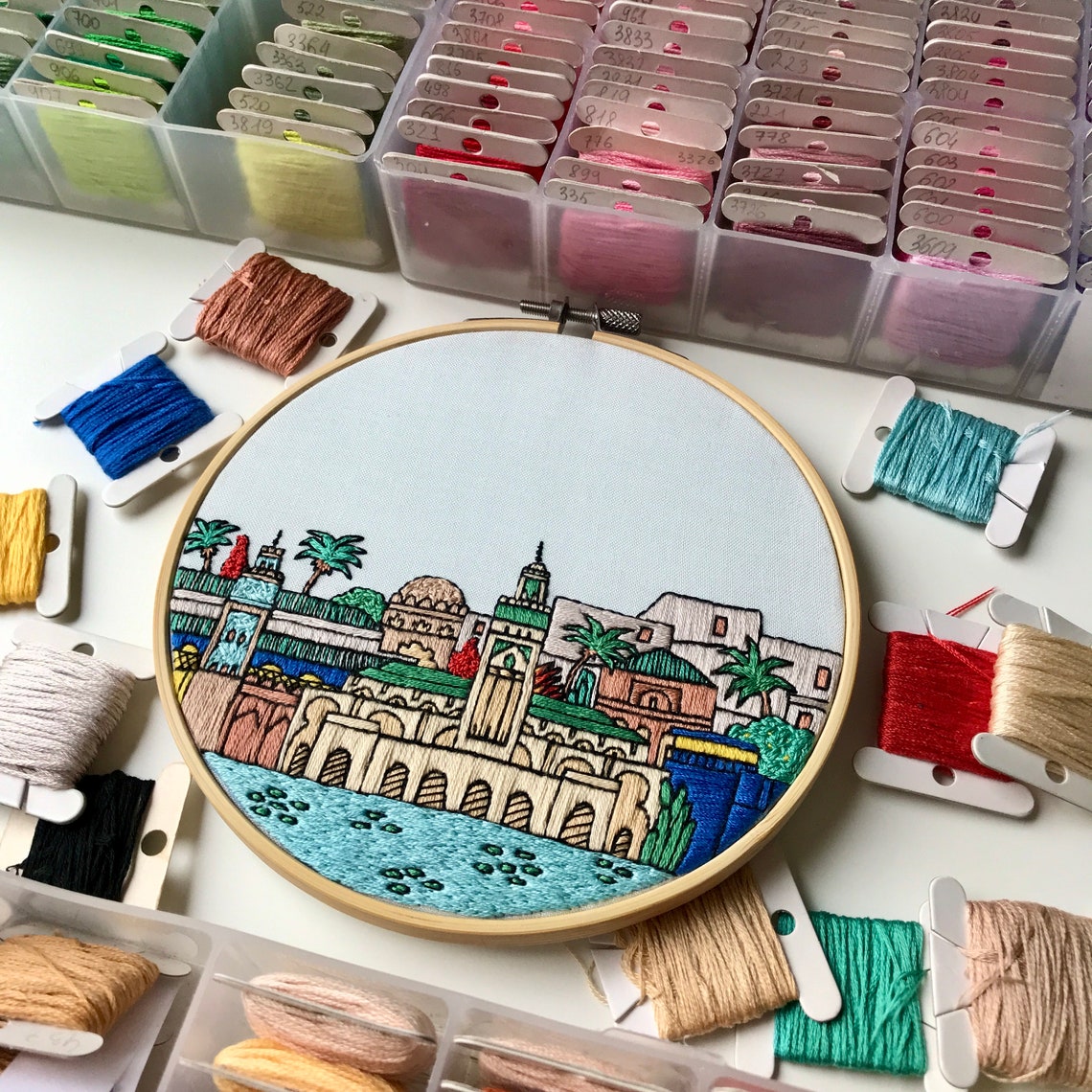 Marrakesh Morocco. Hand Embroidery pattern PDF. Embroidery | Etsy