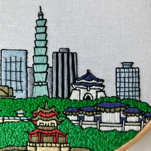 Taipei, Taiwan. Hand Embroidery Pattern PDF. DIY. Free Embroidery Guide ...