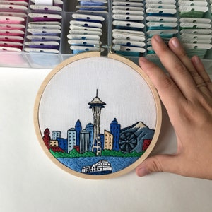 Seattle WA, United States. Hand Embroidery Pattern PDF. DIY Embroidery ...