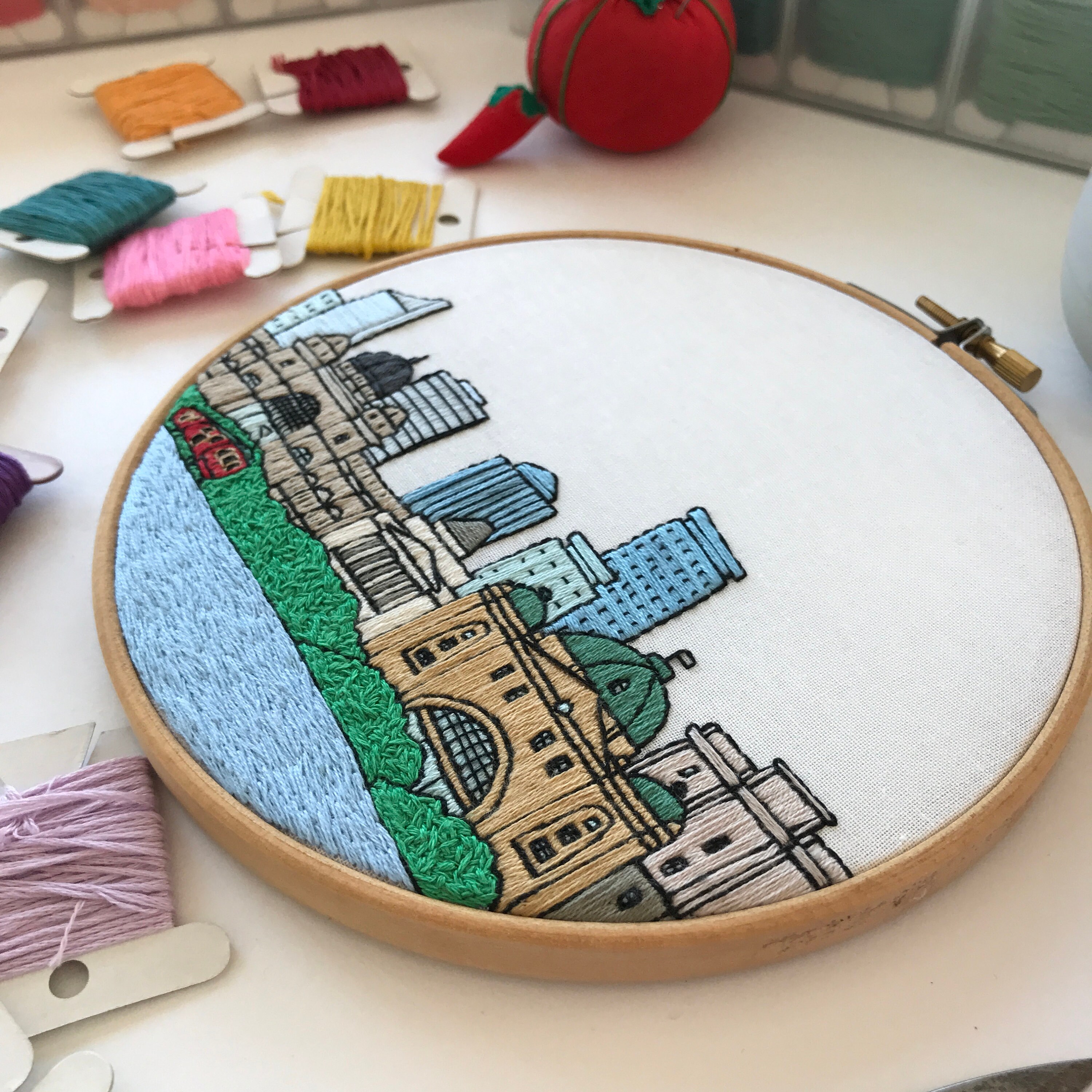 Melbourne Australia. Hand Embroidery Pattern PDF. DIY. - Etsy Australia