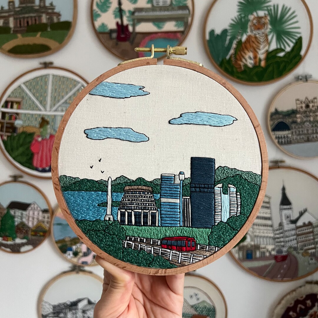 Hoop art. Wellington, New Zealand. Embroidery Hoop, Hand Embroidery ...