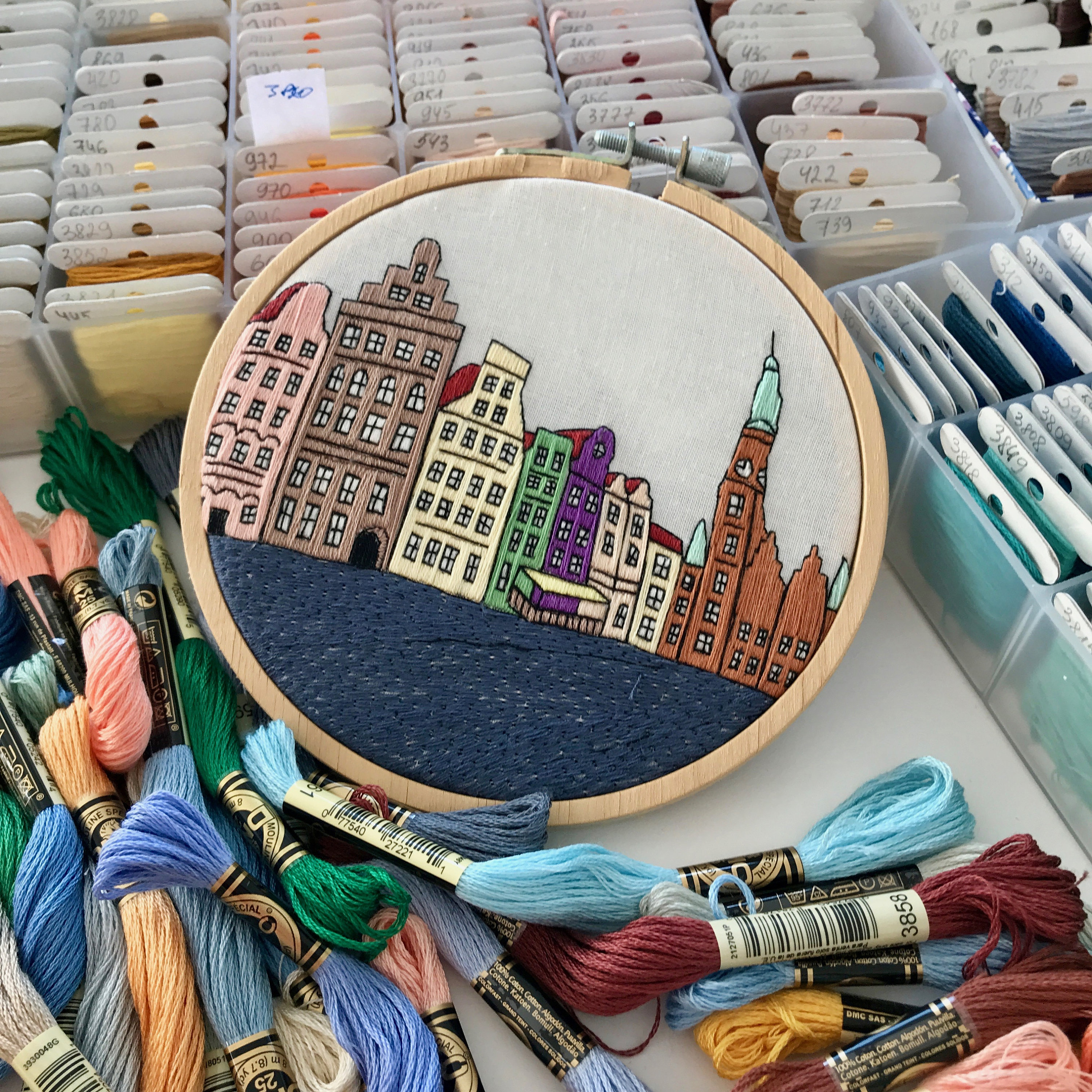Wroclaw Poland. Hand Embroidery Pattern PDF. DIY. Embroidery - Etsy