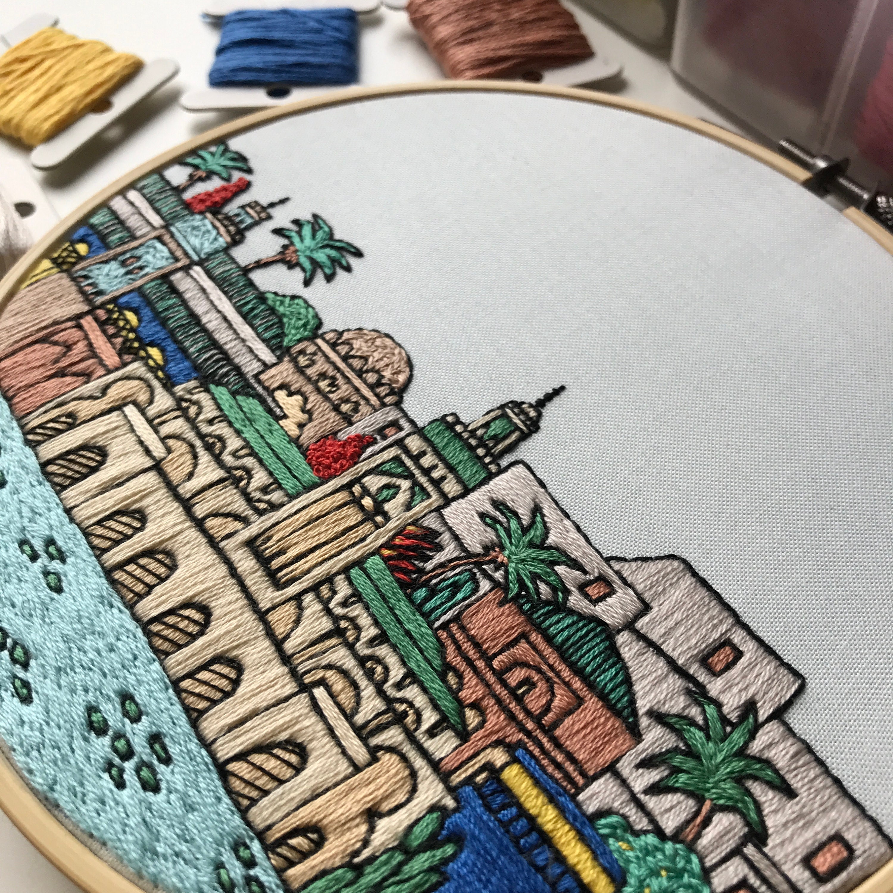 Marrakesh Morocco. Hand Embroidery pattern PDF. Embroidery | Etsy