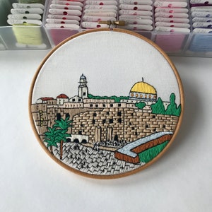 Jerusalem, Israel. Hand Embroidery Pattern PDF. Embroidery Hoop Art ...
