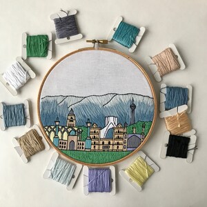 Tehran, Iran. Hand Embroidery Pattern PDF. DIY. Embroidery Hoop Art ...