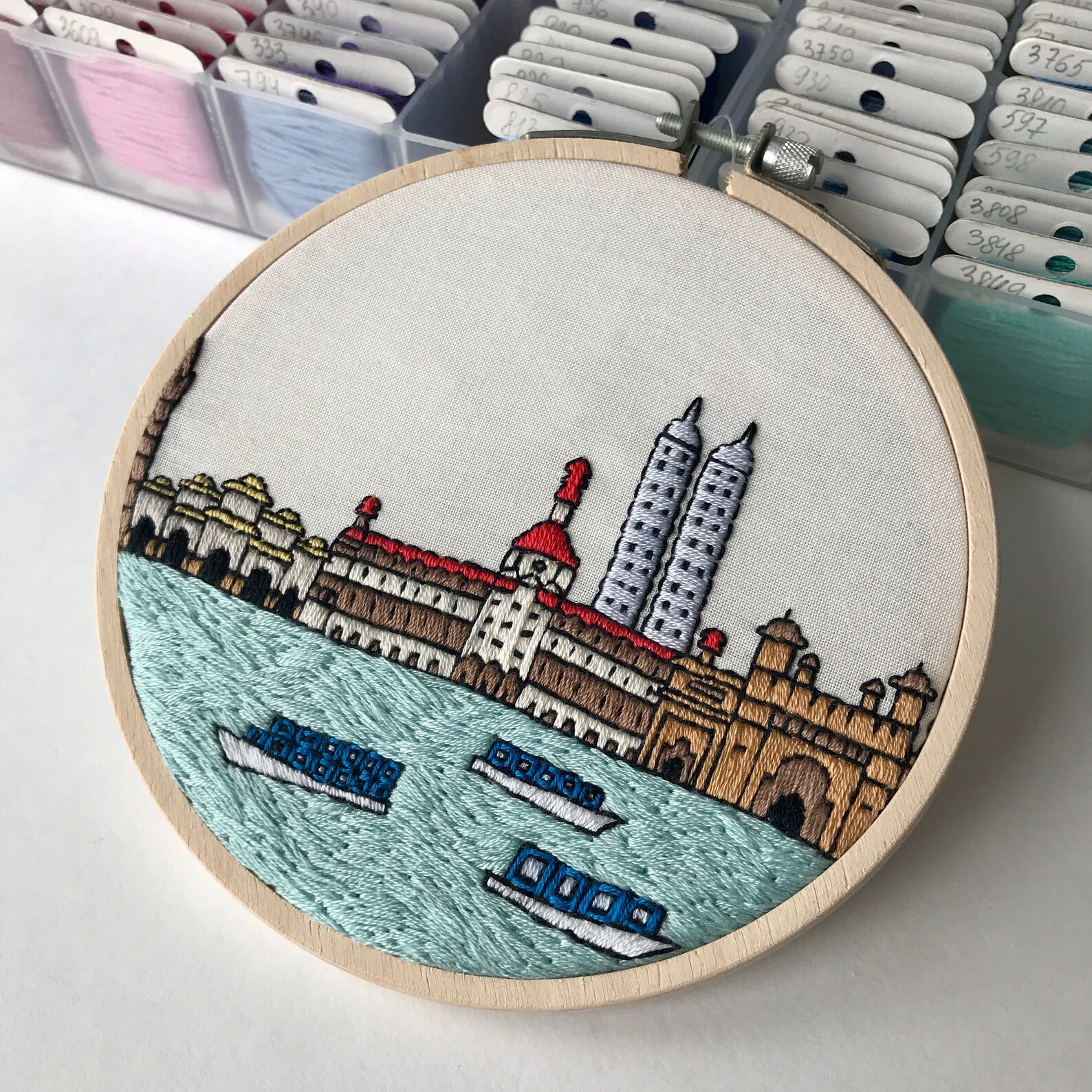 Mumbai India. Hand Embroidery Pattern PDF. DIY. Embroidery | Etsy