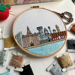 Liverpool, United Kingdom. Hand Embroidery Pattern PDF. DIY Embroidery ...