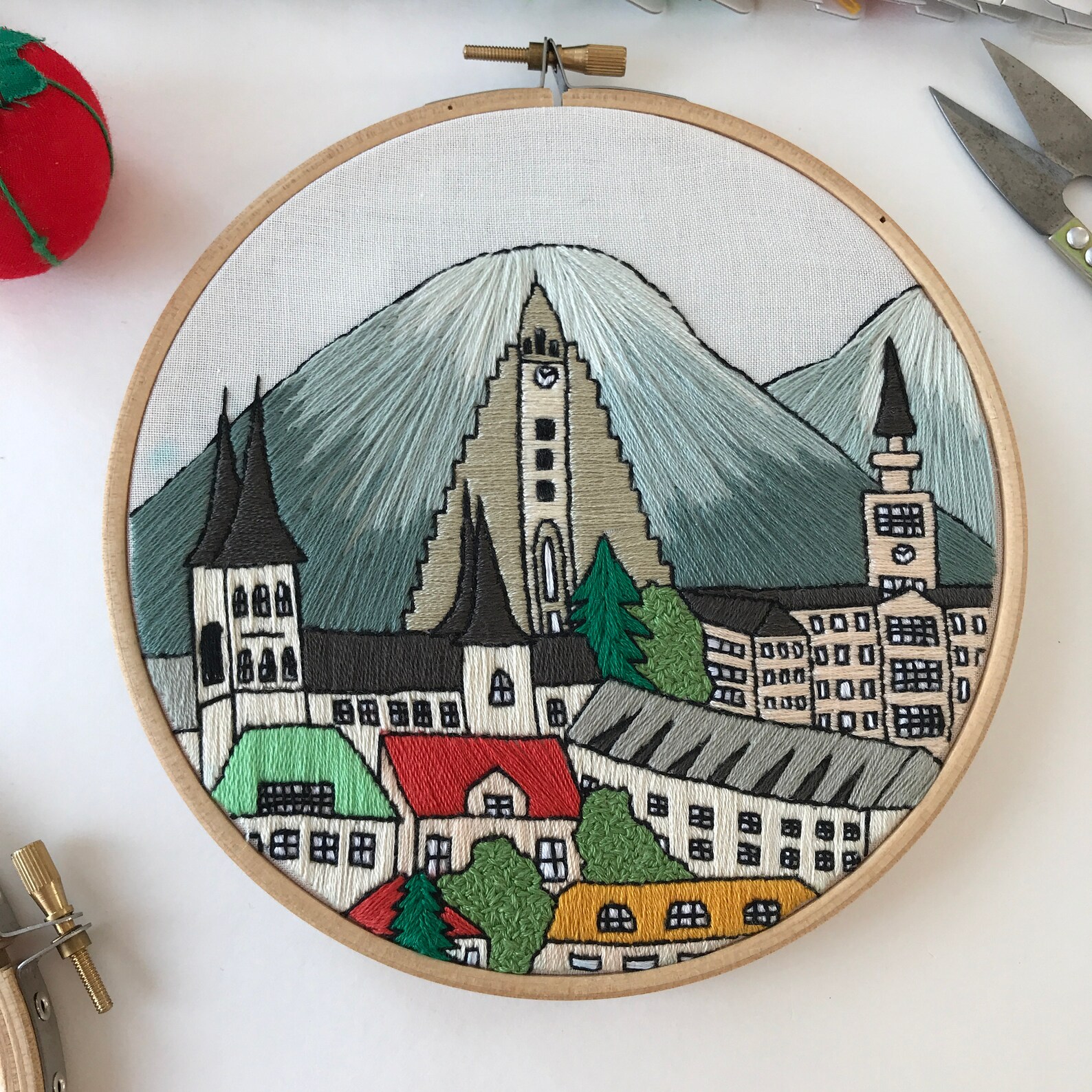 Reykjavik, Iceland. Hand Embroidery Pattern PDF. With an Embroidery ...