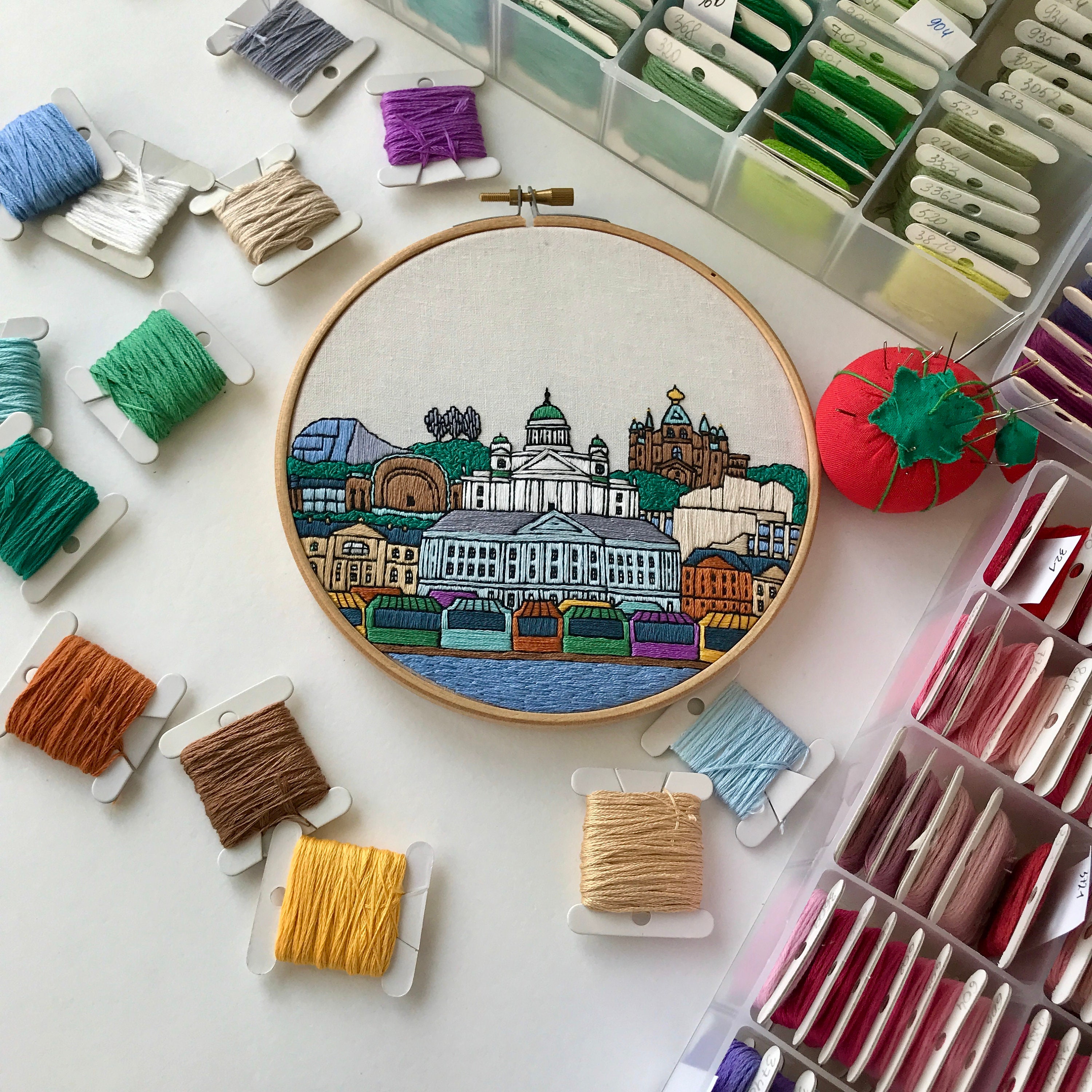 Helsinki Finland. Hand Embroidery Pattern PDF. Diy.embroidery | Etsy