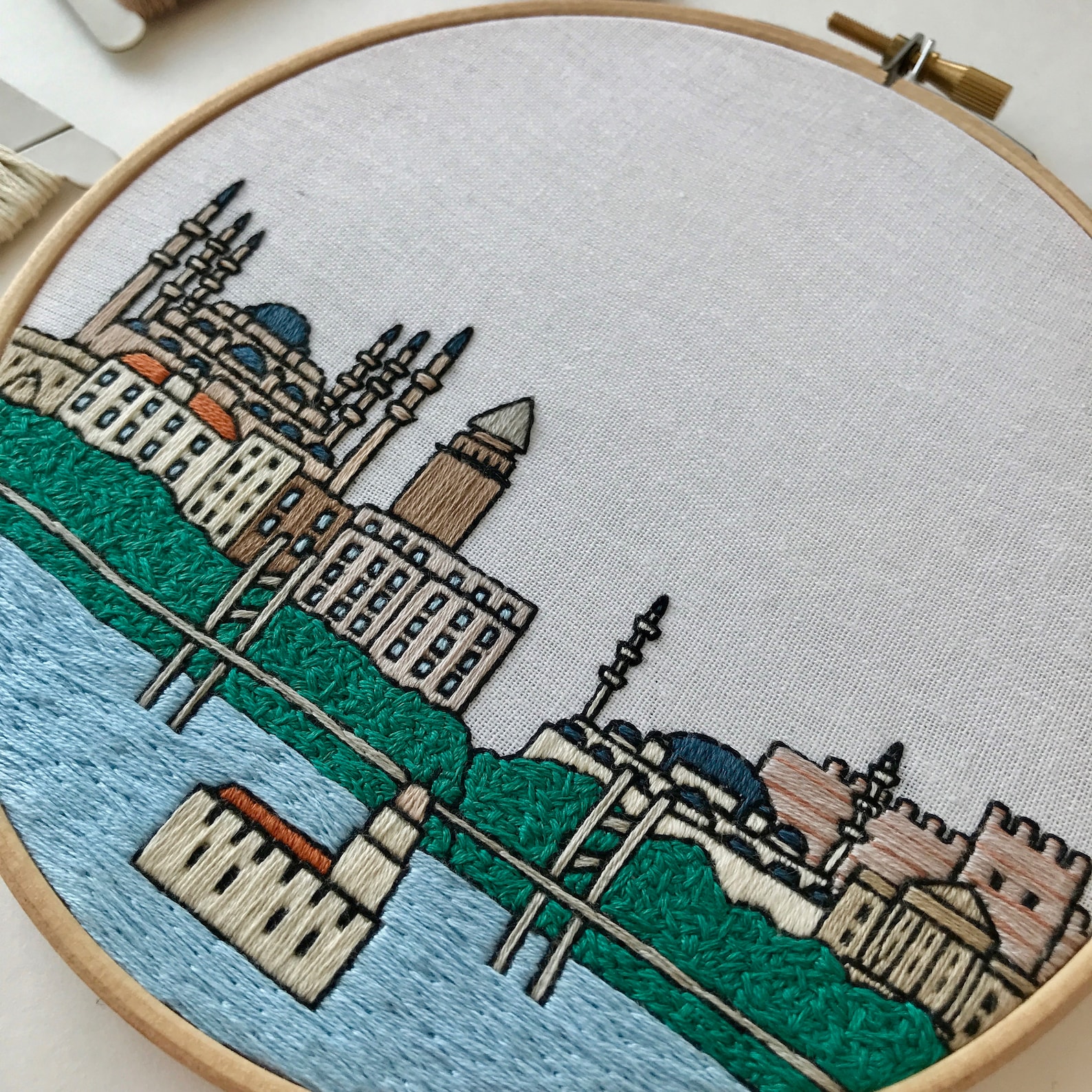 Istanbul Turkey. Hand Embroidery Pattern PDF. DIY. Embroidery - Etsy
