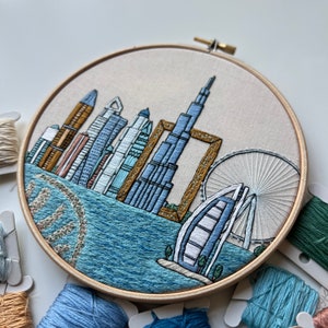 Dubai, United Arab Emirates. Hand Embroidery Pattern PDF. DIY ...