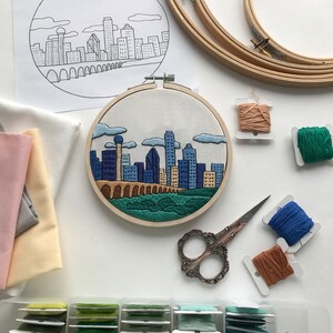 Dallas TX, United States. Hand Embroidery Pattern PDF. DIY. Embroidery ...