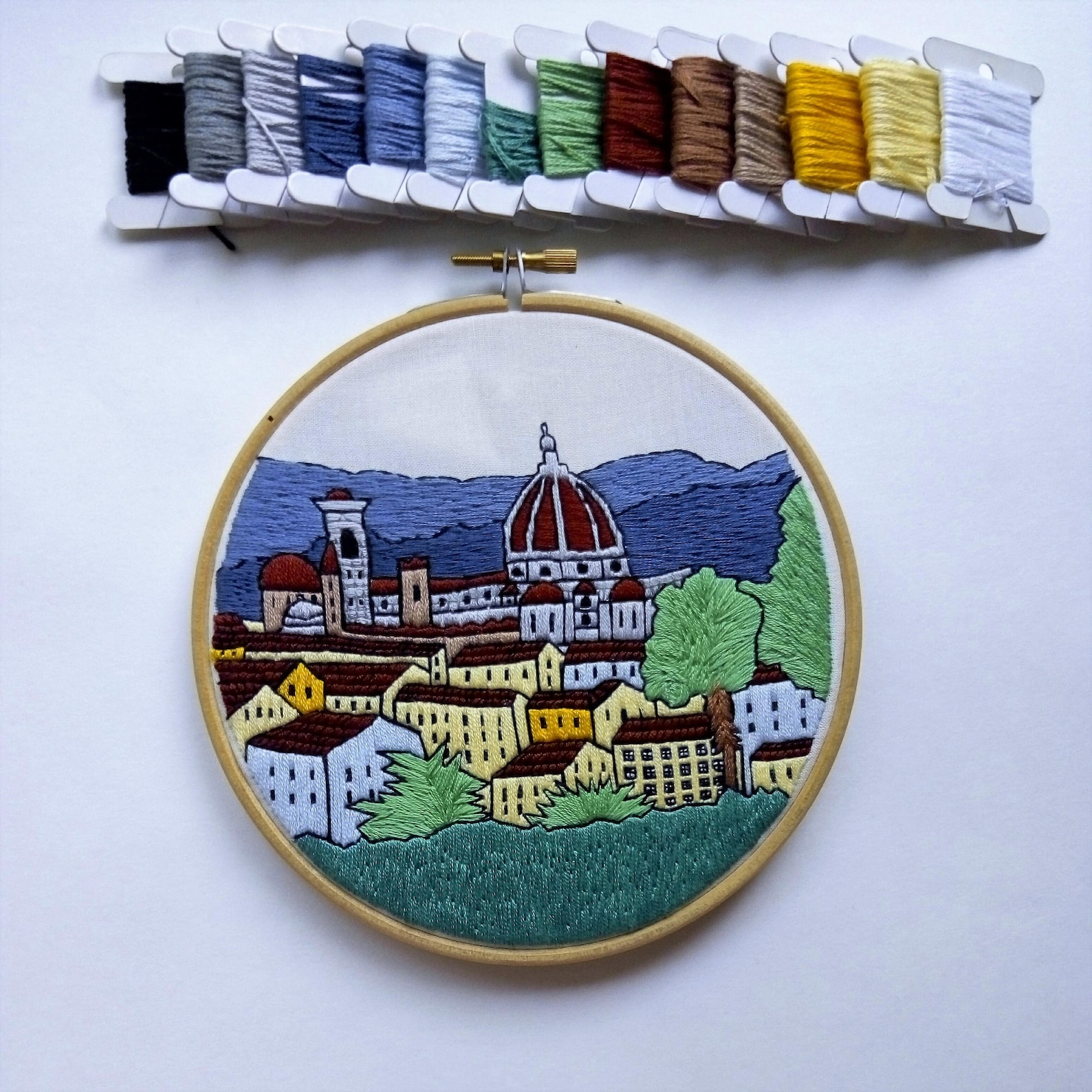 Florence Italy. Hand Embroidery Pattern PDF. DIY. Embroidery - Etsy Canada