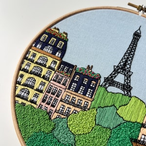 Paris, France. Architectural Hand Embroidery Pattern PDF. DIY ...