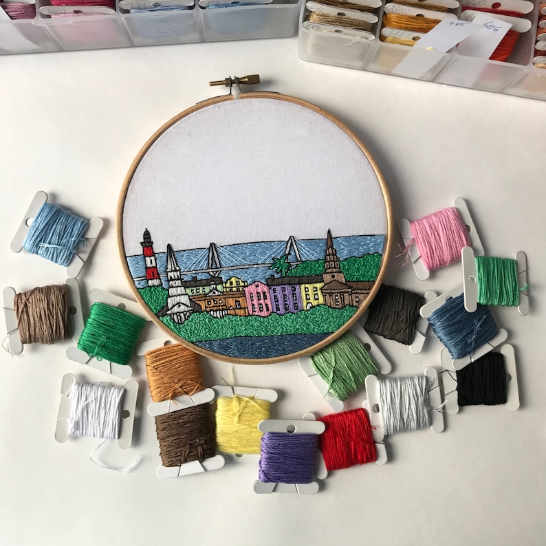 Charleston SC, United States. Hand Embroidery Pattern PDF. DIY ...