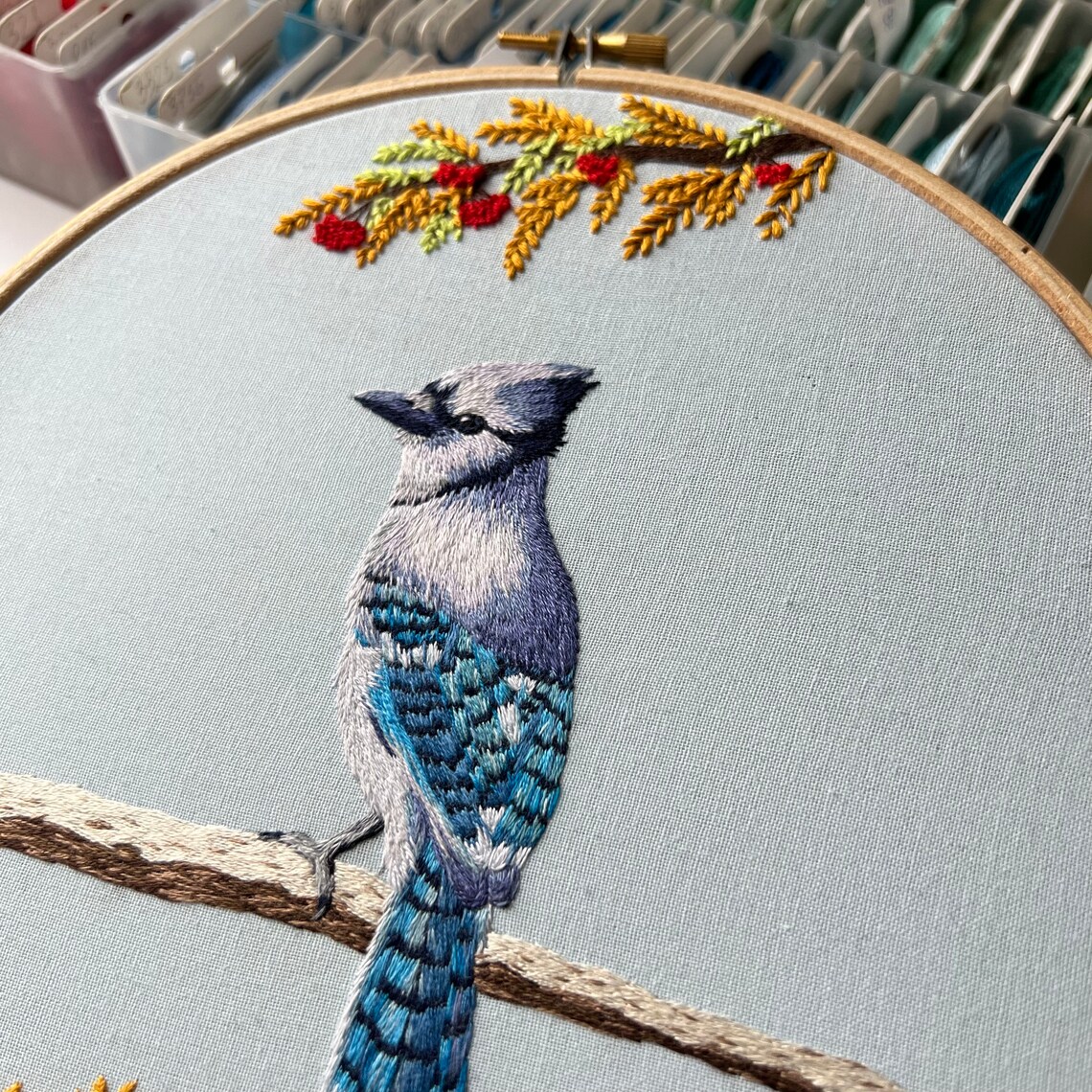 Blue Jay Bird. Hand Embroidery Pattern PDF. DIY. Embroidery - Etsy