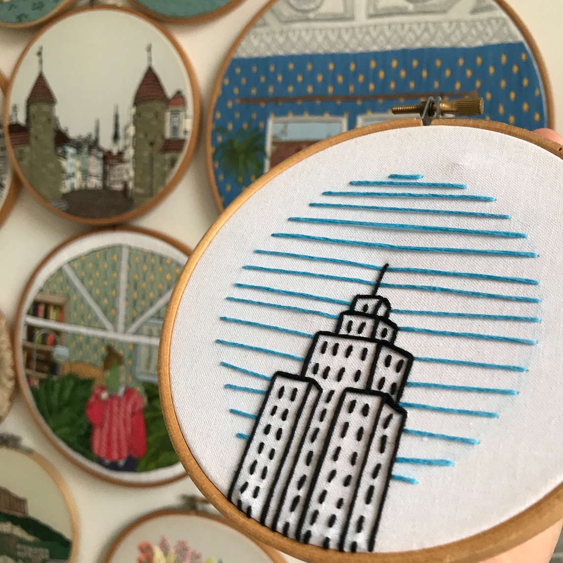 Skyscraper Architectural Embroidery Pattern for Beginners. - Etsy