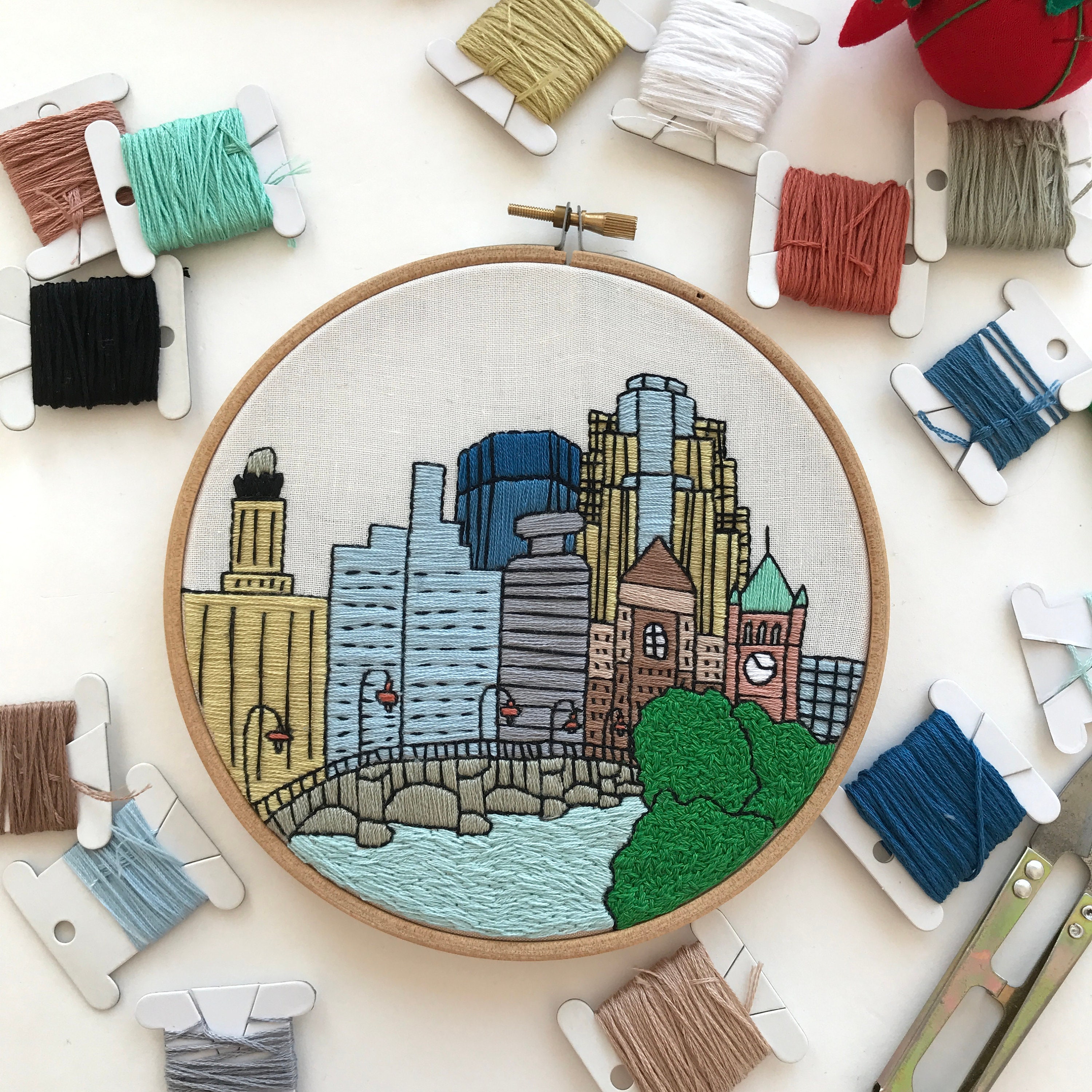 Minneapolis MN United States. Hand Embroidery pattern PDF. | Etsy