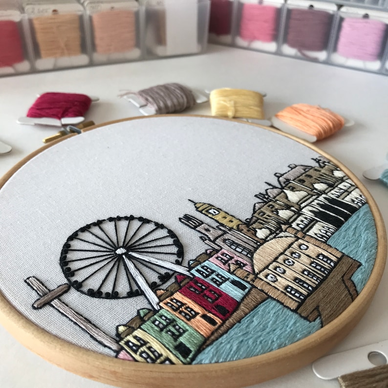 Brighton United Kingdom . Hand Embroidery pattern PDF. | Etsy