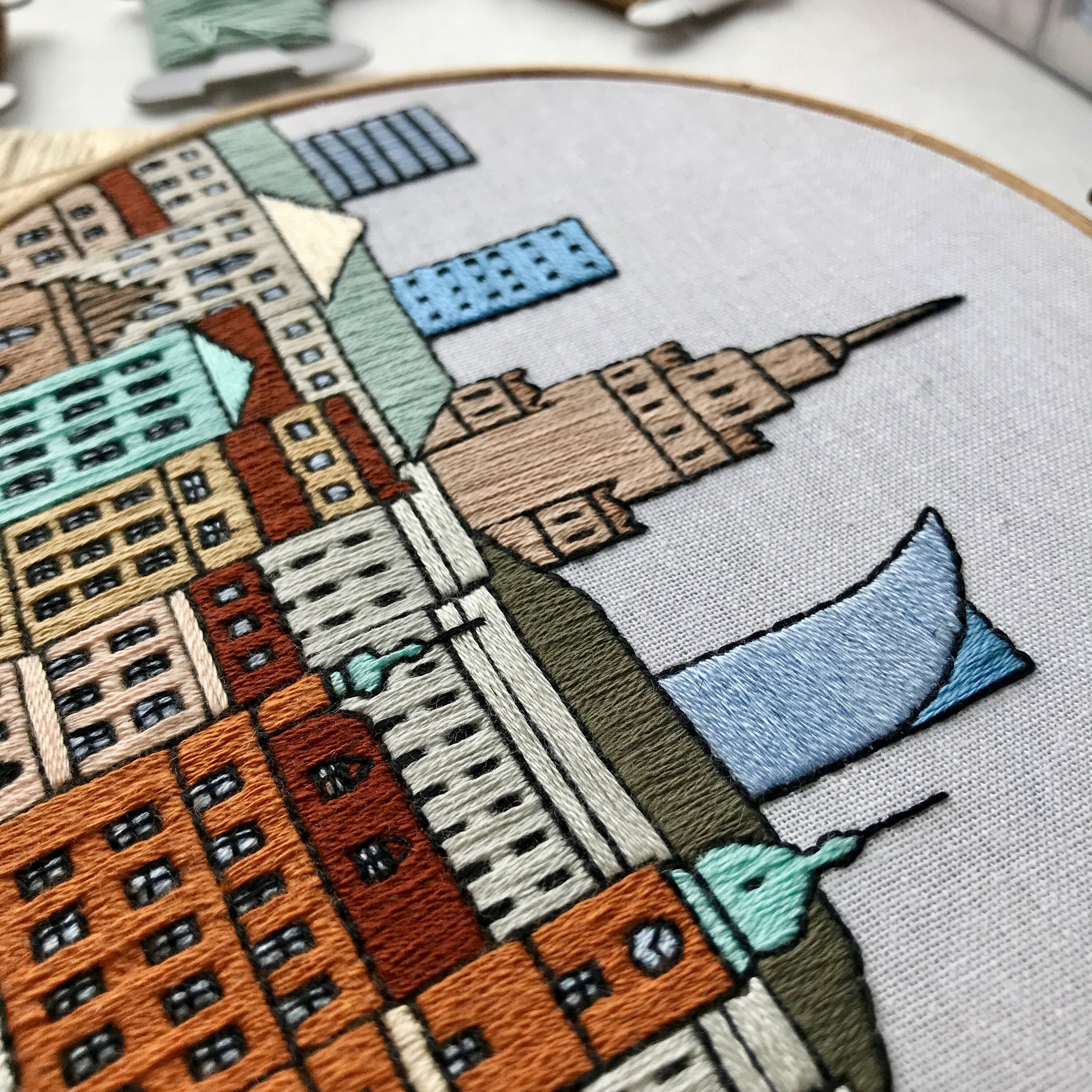 Warsaw Poland. Hand Embroidery Pattern PDF. DIY. Embroidery | Etsy