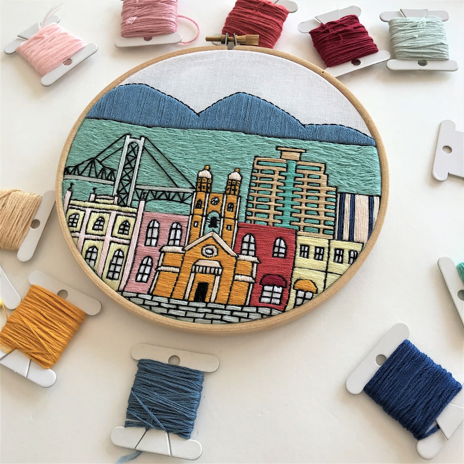 Florianopolis Brazil. Hand Embroidery Pattern PDF. Embroidery | Etsy