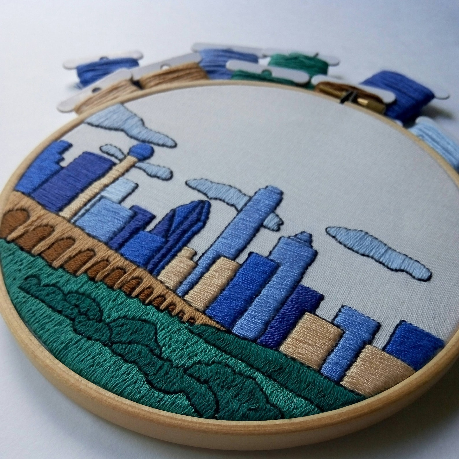 Dallas TX United States. Hand Embroidery pattern PDF. DIY. | Etsy