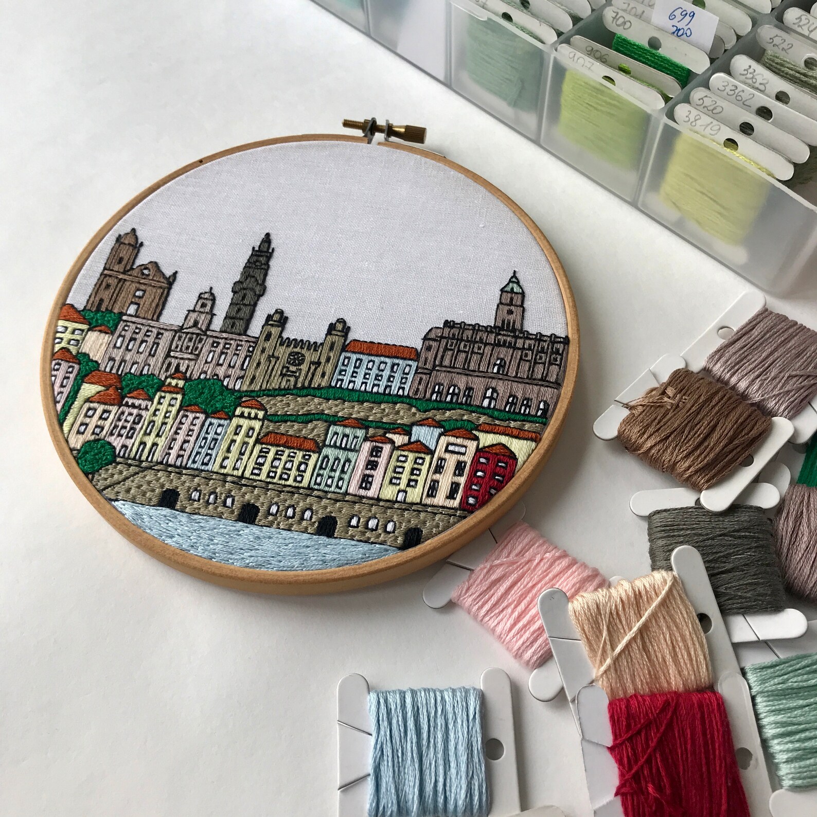 Porto Portugal. Hand Embroidery Pattern PDF. DIY. Embroidery - Etsy