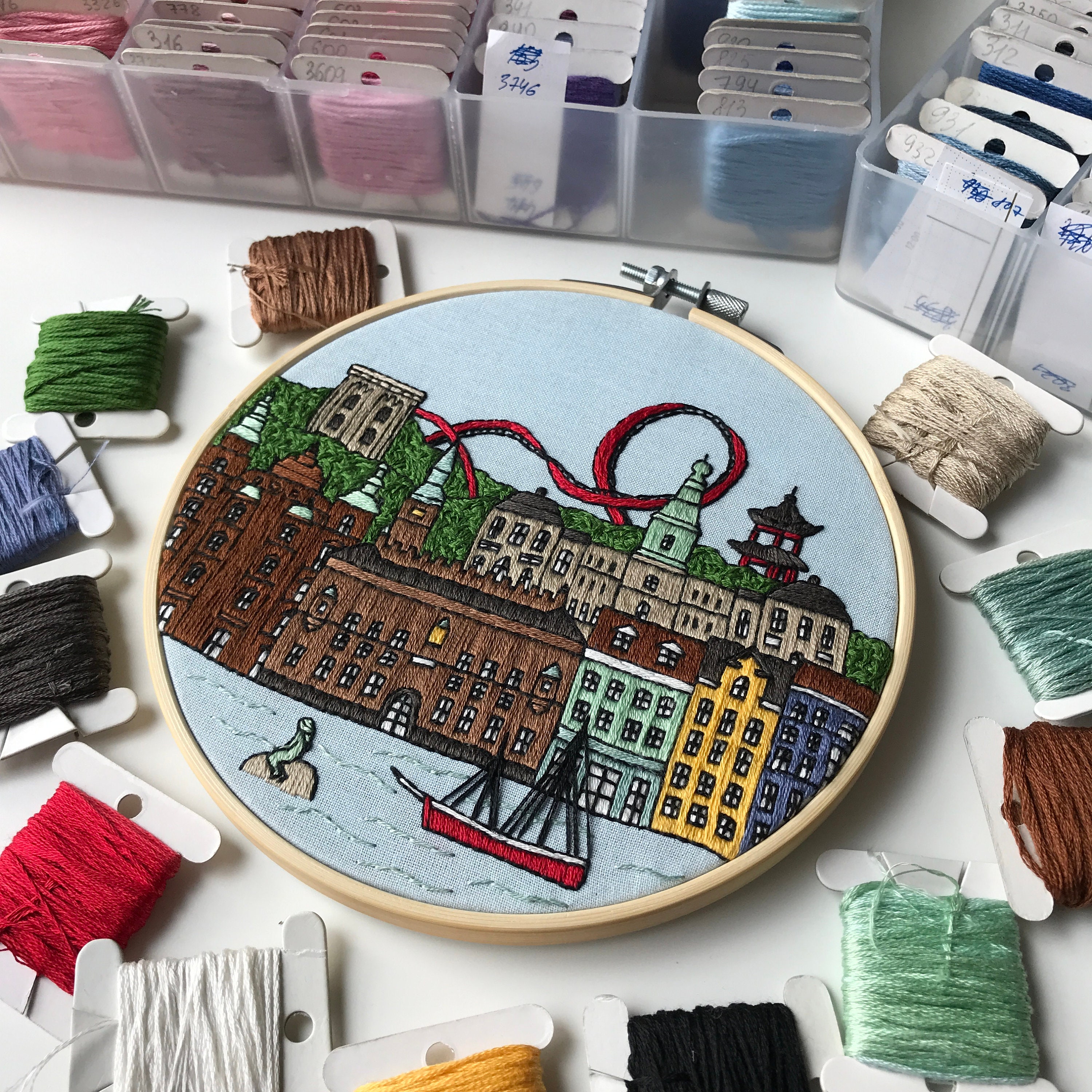 Copenhagen 2 Denmark. Hand Embroidery Pattern PDF. DIY | Etsy