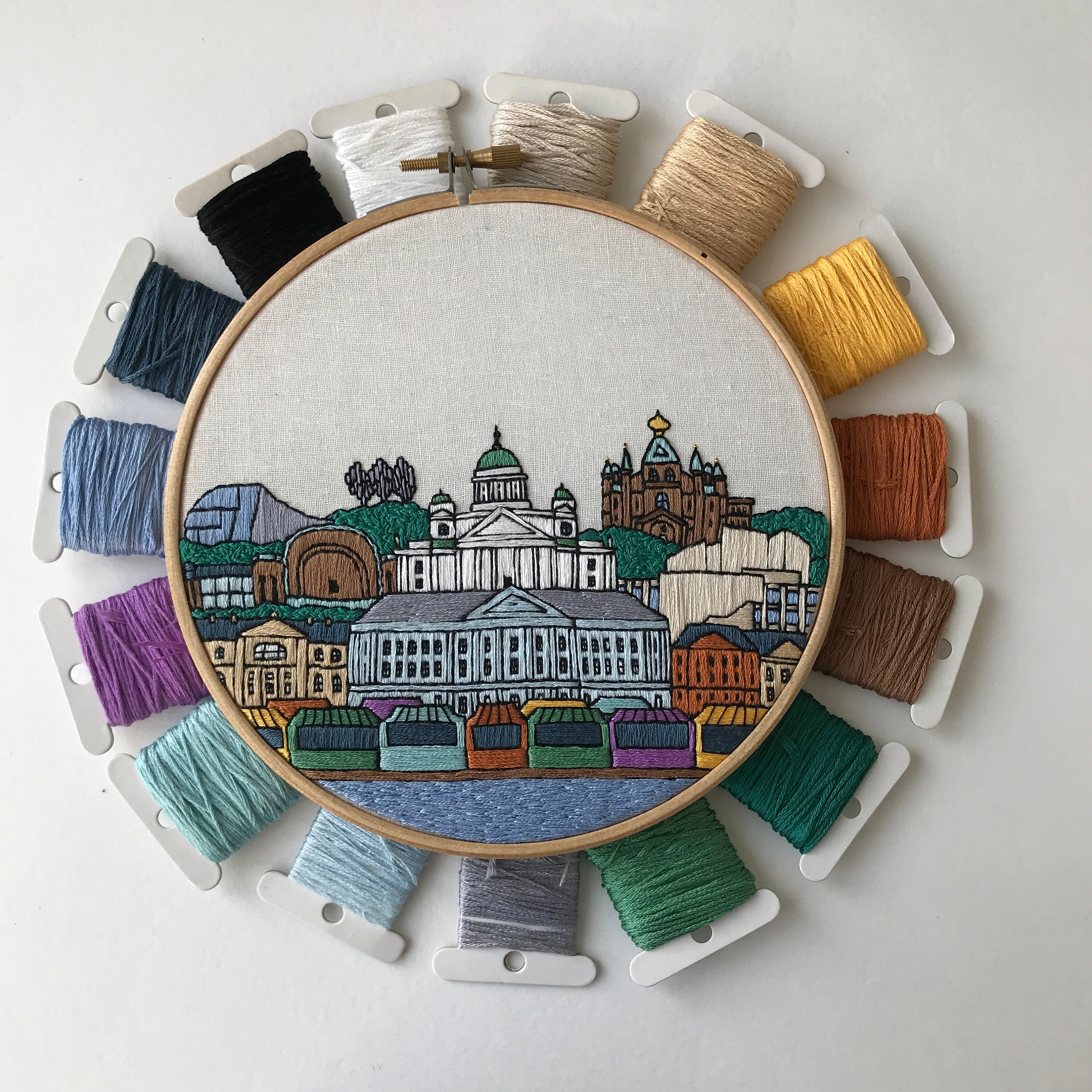 Helsinki Finland. Hand Embroidery Pattern PDF. Diy.embroidery | Etsy