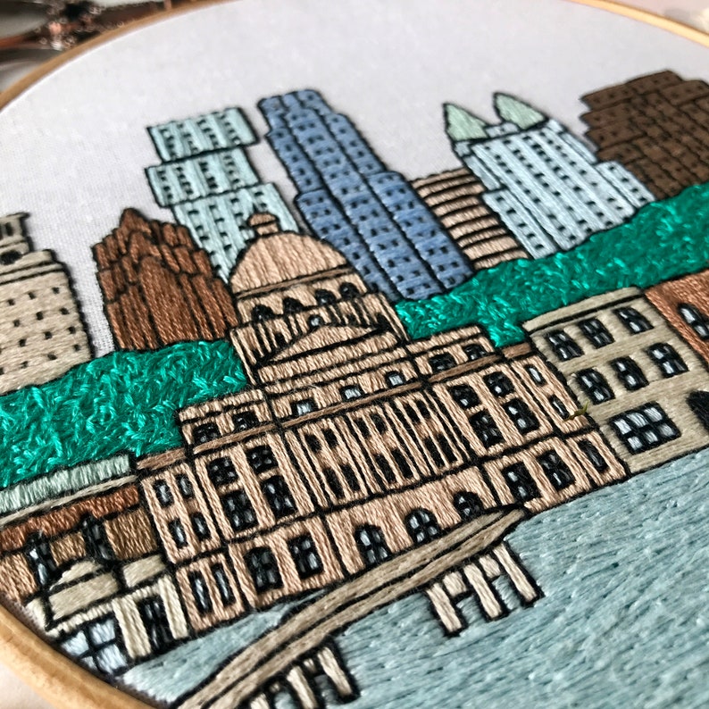 AustinTX United States. Hand Embroidery pattern PDF. DIY | Etsy