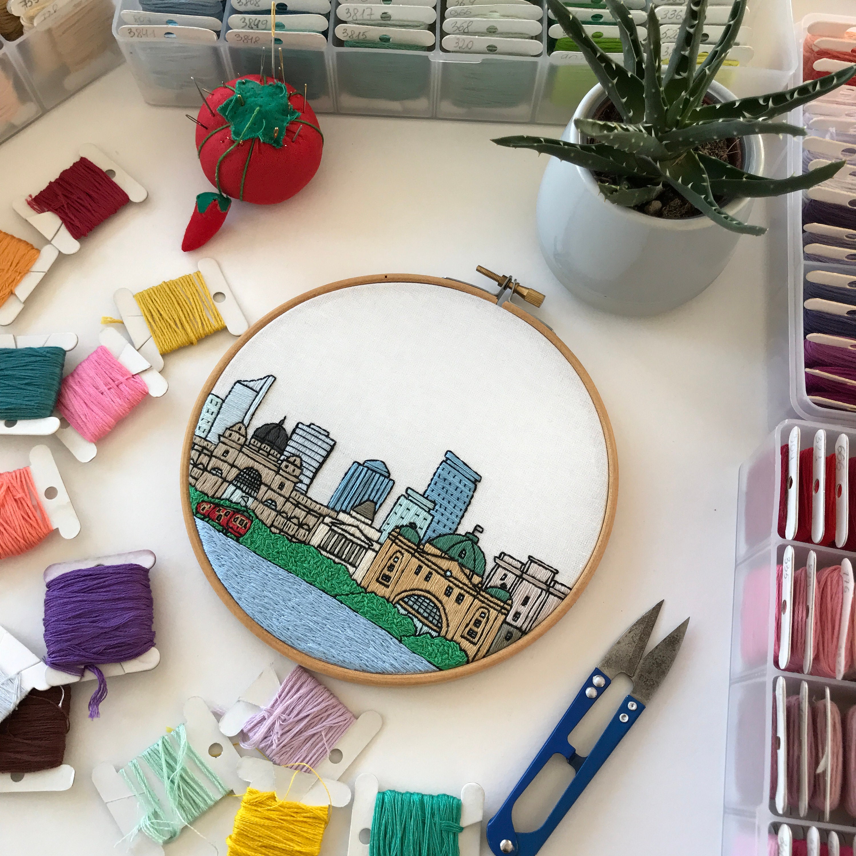 Melbourne Australia. Hand Embroidery Pattern PDF. DIY. - Etsy Australia
