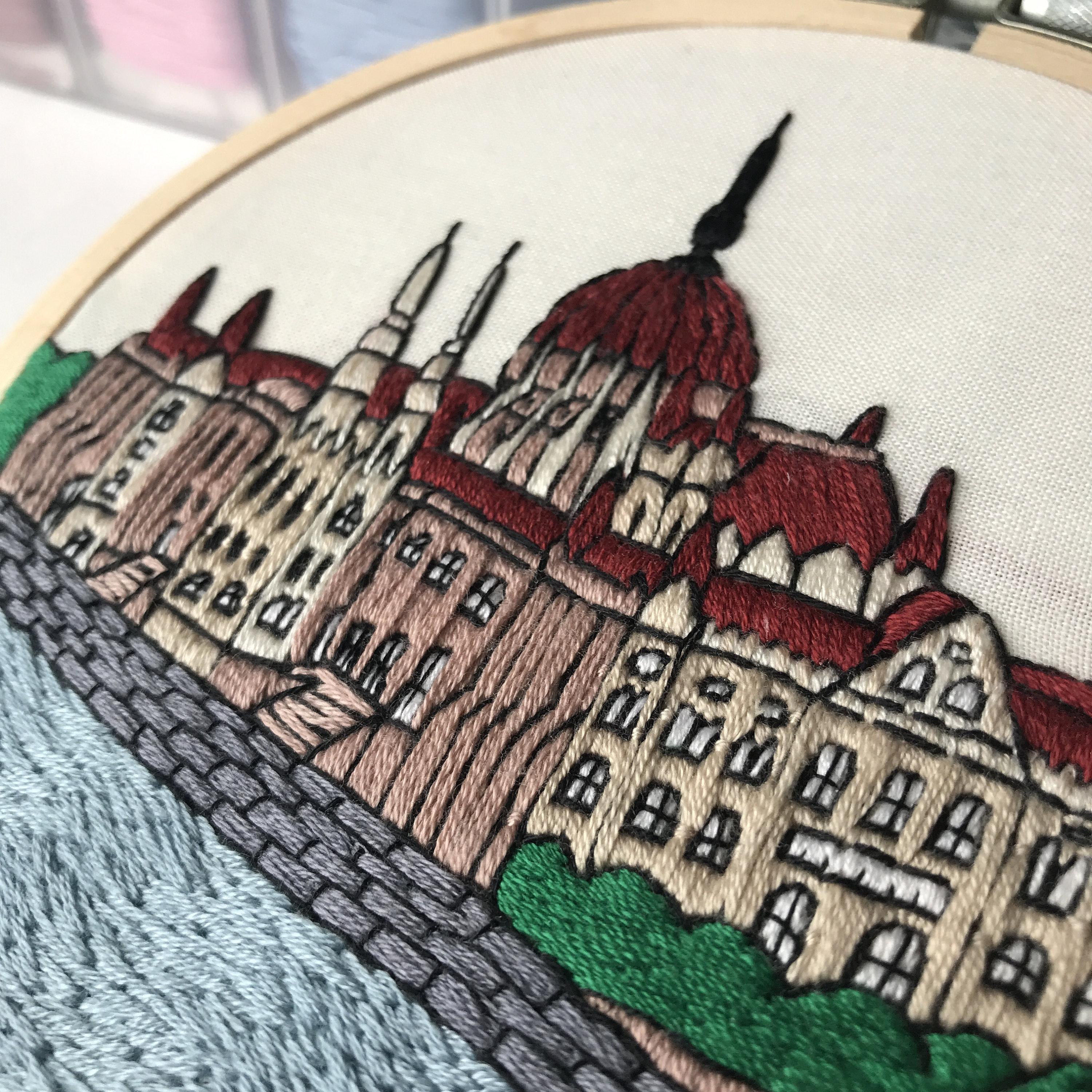 Budapest Hungary. Hand Embroidery Pattern PDF. DIY. | Etsy
