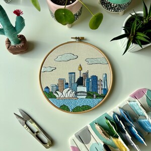 Sydney, Australia. Hand Embroidery Pattern PDF. DIY Embroidery Art ...