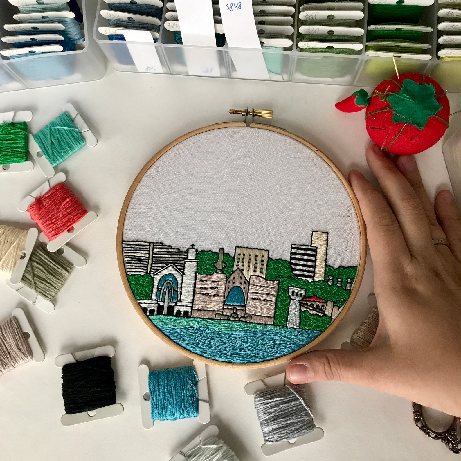 Hagatna, Guam. Hand Embroidery Pattern PDF With Embroidery Guide and ...