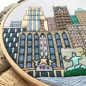 Detroit, MI, United States. Hand Embroidery Pattern PDF. DIY Embroidery ...