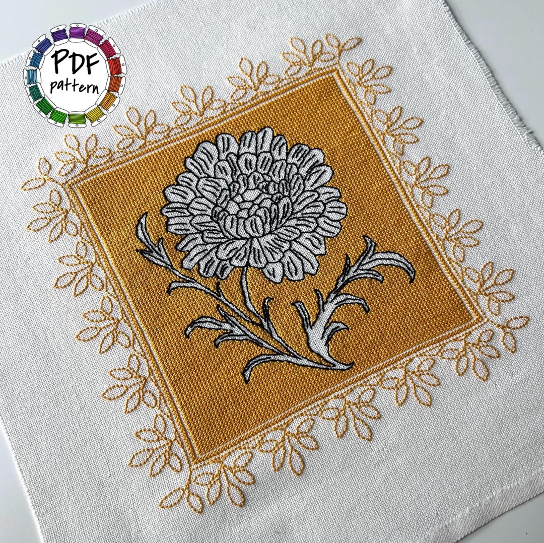 Assisi Flower Embroidery Pattern: Cross Stitch (digital PDF Download ...