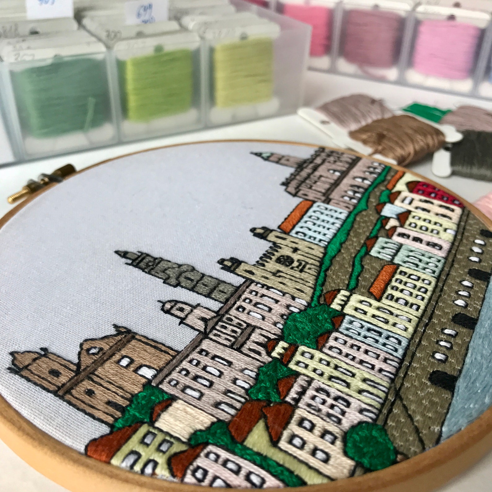 Porto Portugal. Hand Embroidery Pattern PDF. DIY. Embroidery | Etsy