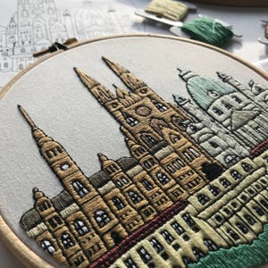 Vienna, Austria. Hand Embroidery Pattern PDF. DIY Embroidery Art ...