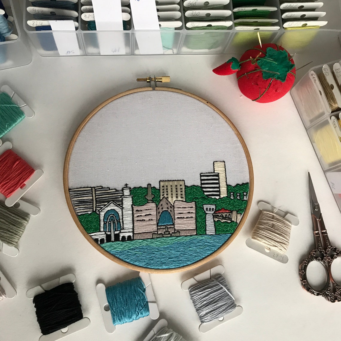 Hagatna, Guam. Hand Embroidery Pattern PDF. DIY Embroidery Art ...