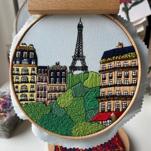Paris, France. Architectural Hand Embroidery Pattern PDF. DIY ...