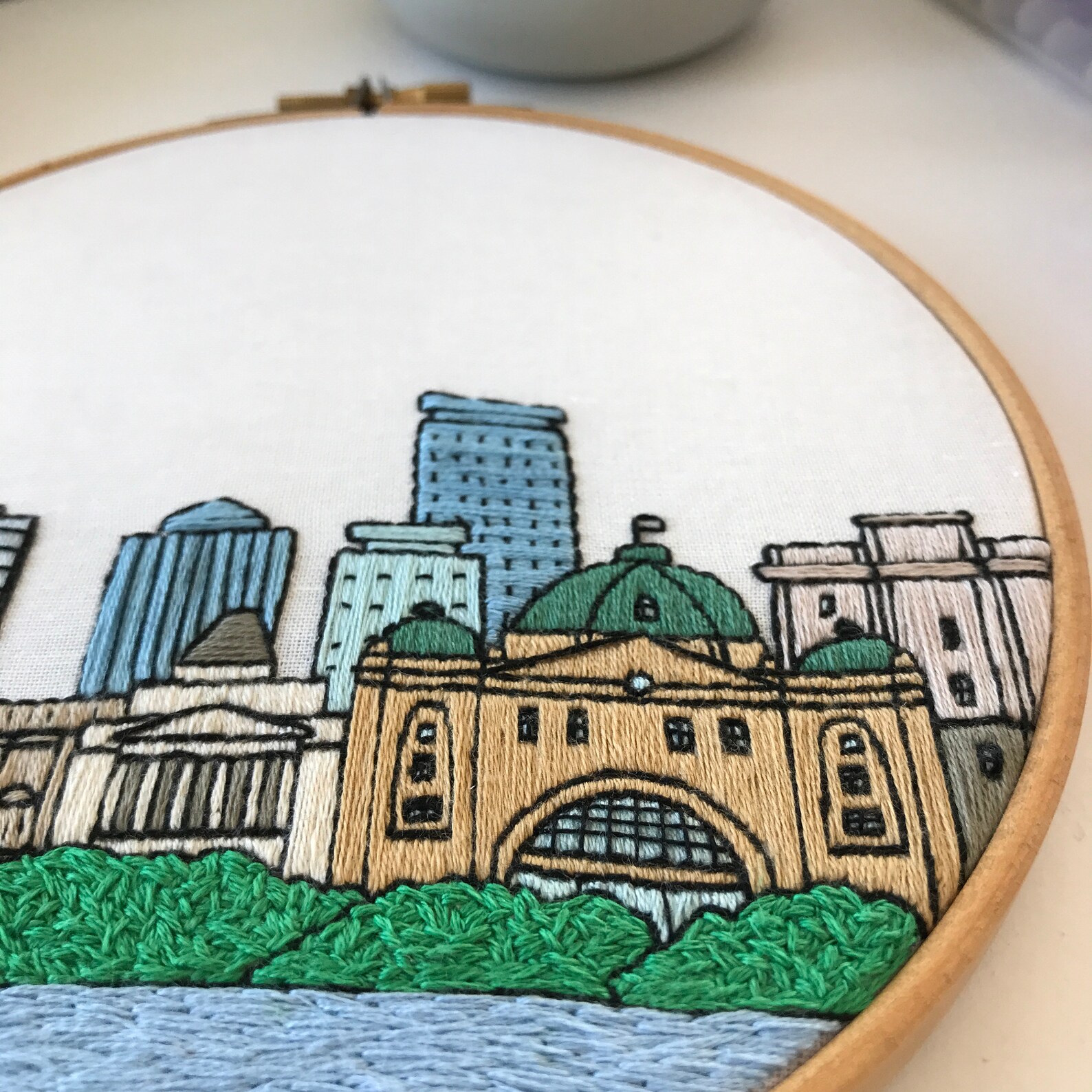 Melbourne Australia. Hand Embroidery Pattern PDF. DIY. - Etsy Australia