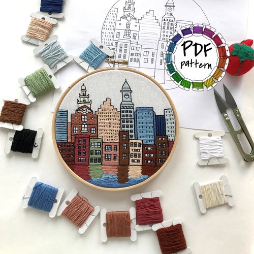 Utrecht Netherlands. Hand Embroidery Pattern PDF. DIY. - Etsy