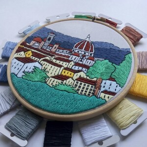 Florence, Italy. Hand Embroidery Pattern PDF. DIY. Embroidery Hoop Art ...