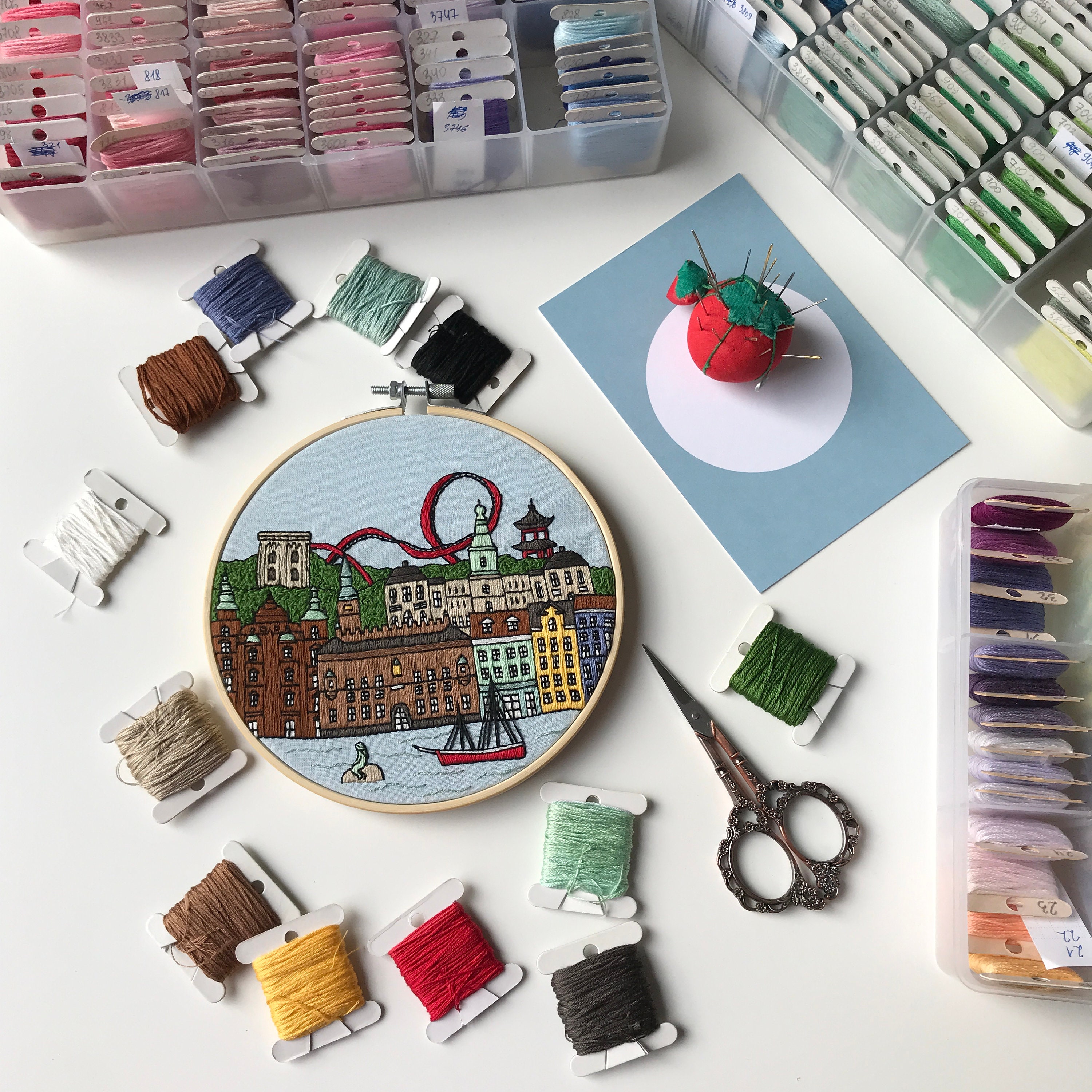 Copenhagen 2 Denmark. Hand Embroidery Pattern PDF. DIY | Etsy