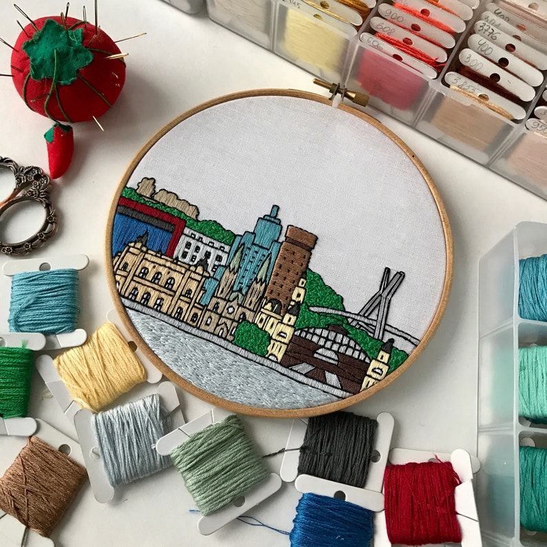 Sao Paulo Brazil. Hand Embroidery Pattern PDF. DIY Embroidery - Etsy