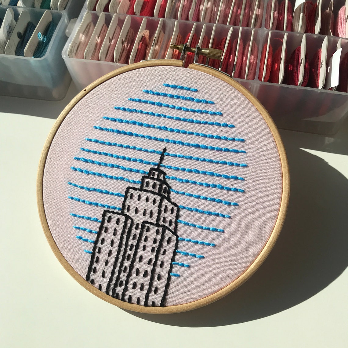 Skyscraper Architectural Embroidery Pattern for Beginners. - Etsy