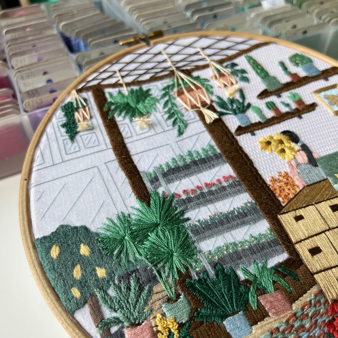 Inside the Flower Shop. Hand Embroidery Pattern PDF. DIY. - Etsy