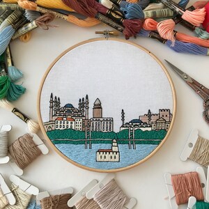 Istanbul, Turkey. Hand Embroidery Pattern PDF. DIY. Embroidery Hoop Art ...