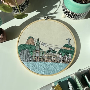 Rio De Janeiro Brazil. Hand Embroidery Pattern PDF. DIY - Etsy