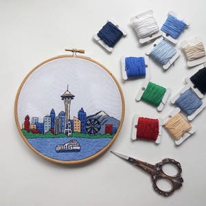 Seattle WA, United States. Hand Embroidery Pattern PDF. DIY. Embroidery ...
